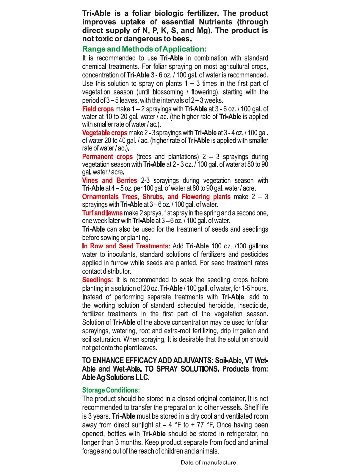 Able Ag Solutions - TRI-ABLE®